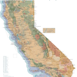 California State Parks & Federal Lands Map 24x36 Poster | Etsy