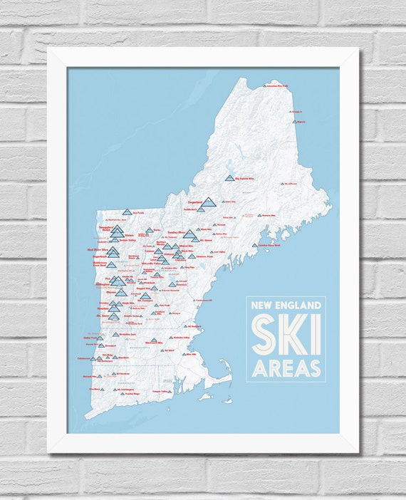 New England Ski Resorts Map