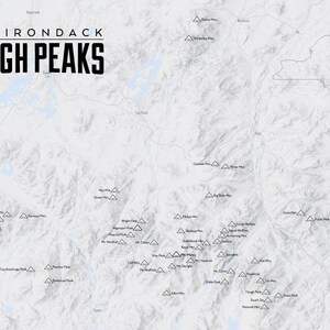 Adirondack High Peaks Map 18x24 Poster - Etsy