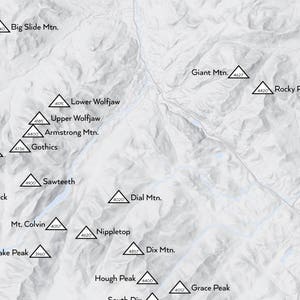 Adirondack High Peaks Map 18x24 Poster - Etsy