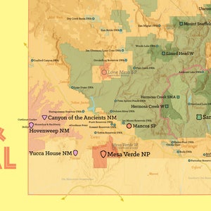 Colorado State Parks & Federal Lands Map 24x36 Poster | Etsy