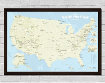 US National Forests Map 11x14 Print - Etsy