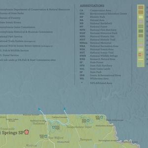 Pennsylvania State Parks & Public Lands Map 24x36 Poster - Etsy