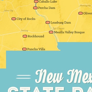 New Mexico State Parks Map 11x14 Print - Etsy