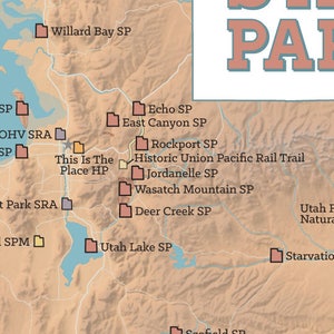 Utah State Parks Map 11x14 Print - Etsy