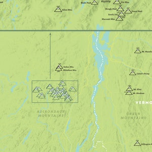 Northeast 111 4000 Footers Map 24x36 Poster - Etsy
