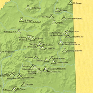 New Hampshire '52 With A View' Map 18x24 Poster - Etsy