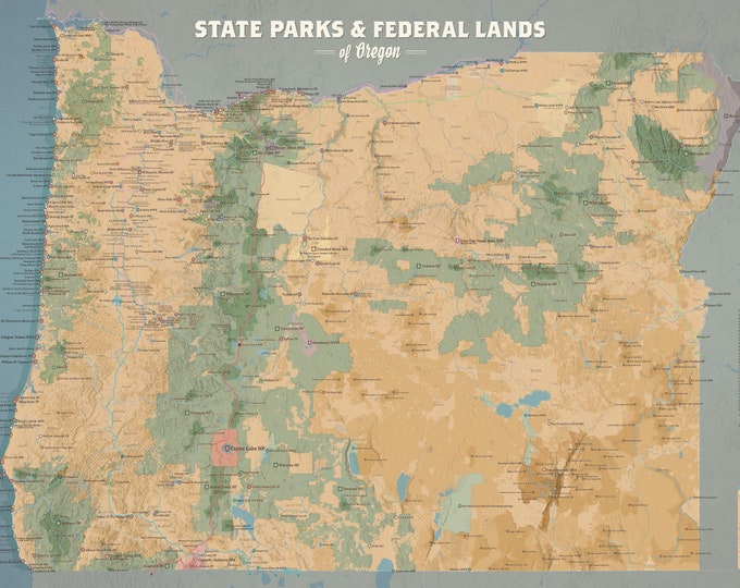 Idaho State Parks Map 11x14 Print - Etsy Canada
