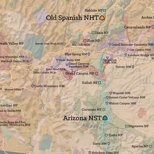 US National Trails System Map 24x36 Poster | Etsy