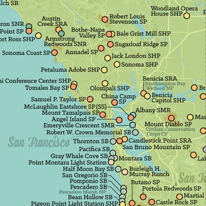 California State Parks Map 18x24 Poster - Etsy