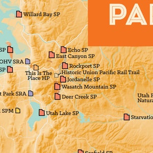 Utah State Parks Map 11x14 Print - Etsy