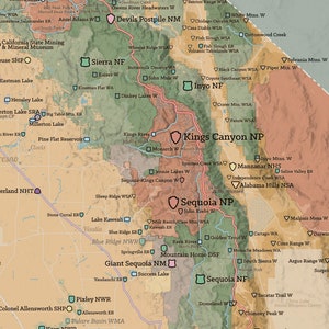 California State Parks & Federal Lands Map 24x36 Poster - Etsy