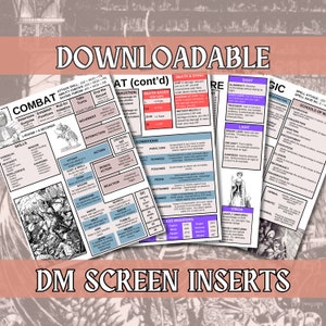 Printable Dungeons & Dragons Classic Dungeon Master Screen Inserts ...
