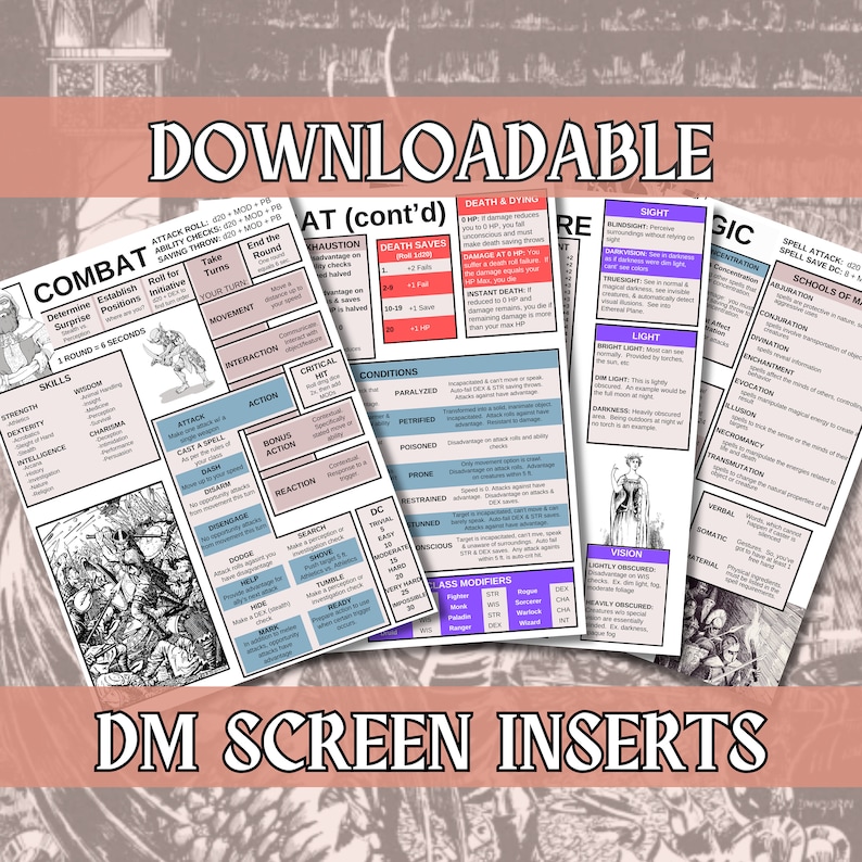 Printable Dungeons & Dragons Classic Dungeon Master Screen Inserts ...