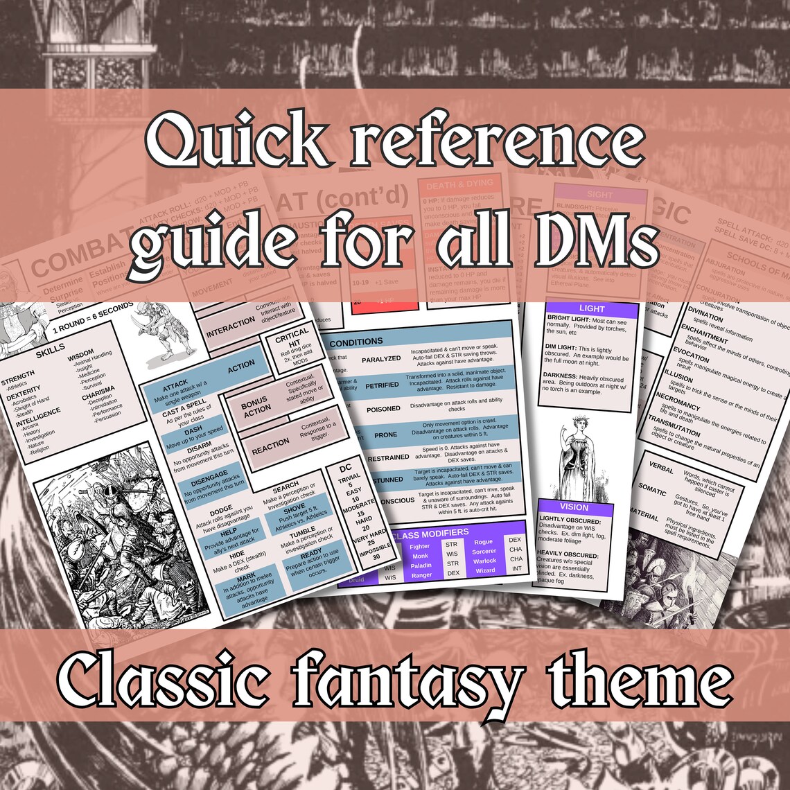 Printable Dungeons & Dragons Classic Dungeon Master Screen Inserts ...