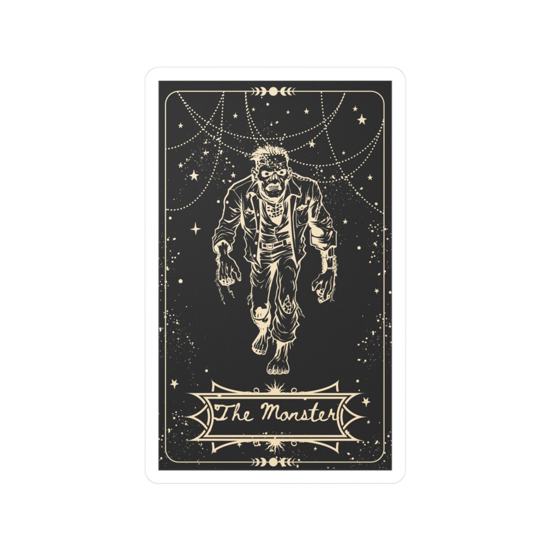 Frankenstein Tarot Sticker Horror Nerd Vinyl Nerd Gift - Etsy