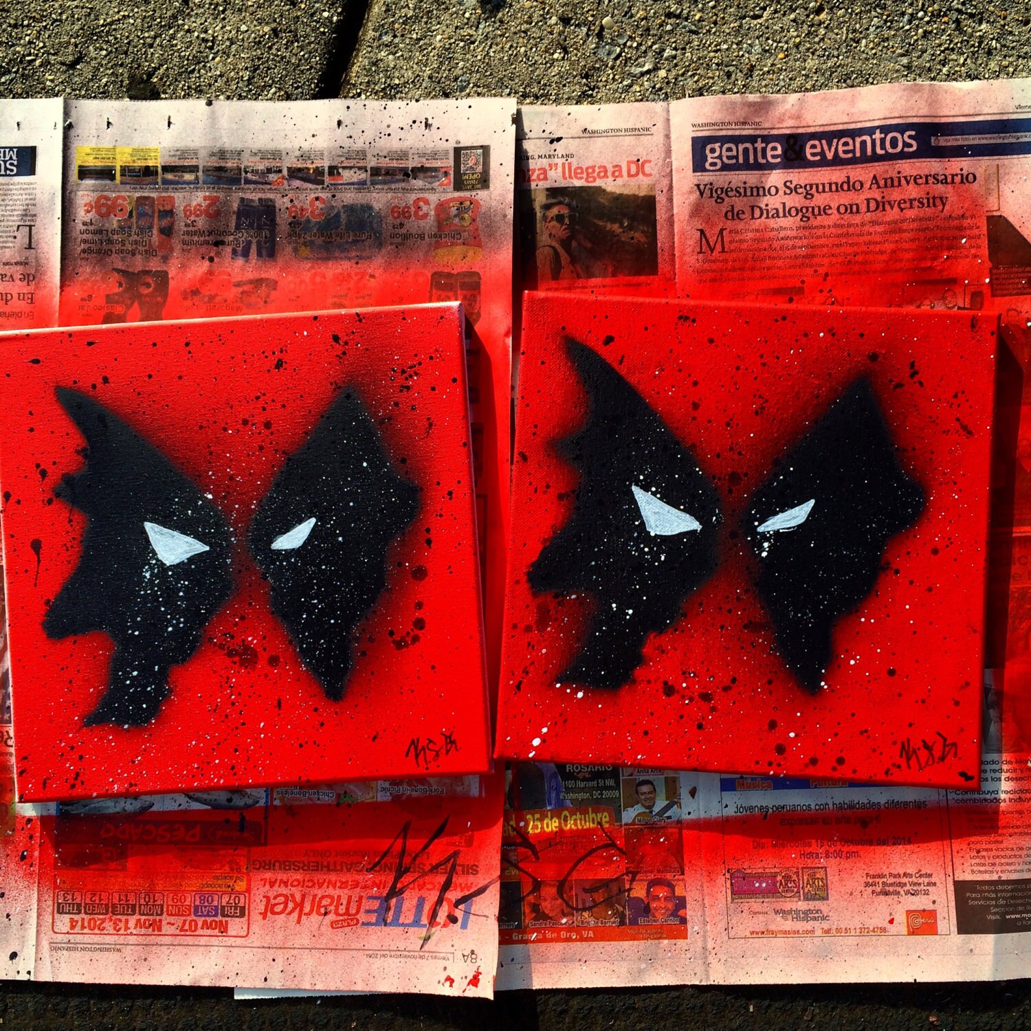 Deadpool Paint Splatter
