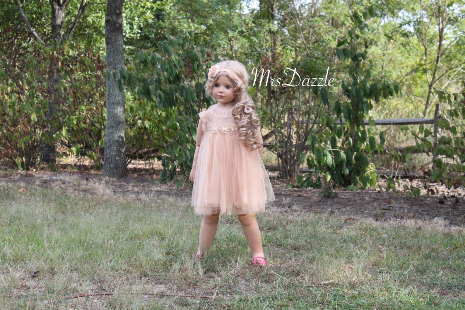 Beige Flower Girl Dress,champagne Flower Girl Dress,country Flower Girl ...