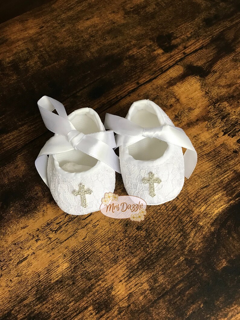 Baby christening shoes baby baptism shoesbaby cross | Etsy