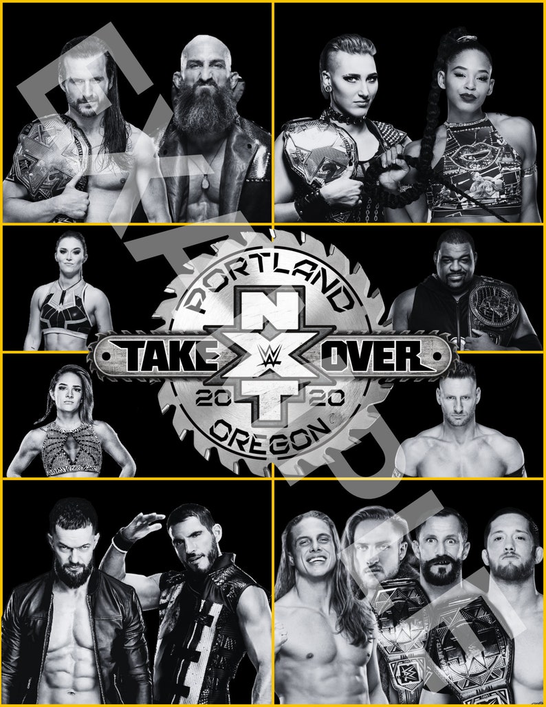 NXT Takeover: Portland Fight Card Wrestling Print - Etsy