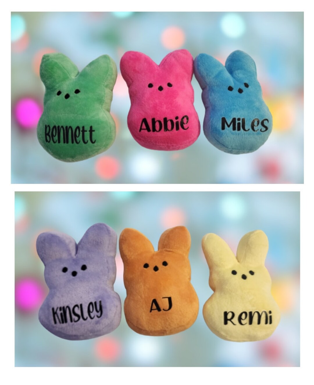 Personalized 6in Easter Peep Plush, Easter Bunny Plush Peep, Easter ...