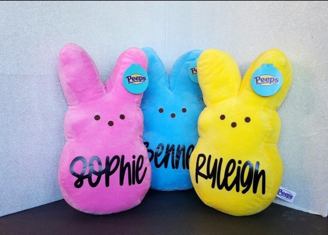 Personalized 15in Easter Peep Plush, Easter Bunny Plush Peep, Easter ...