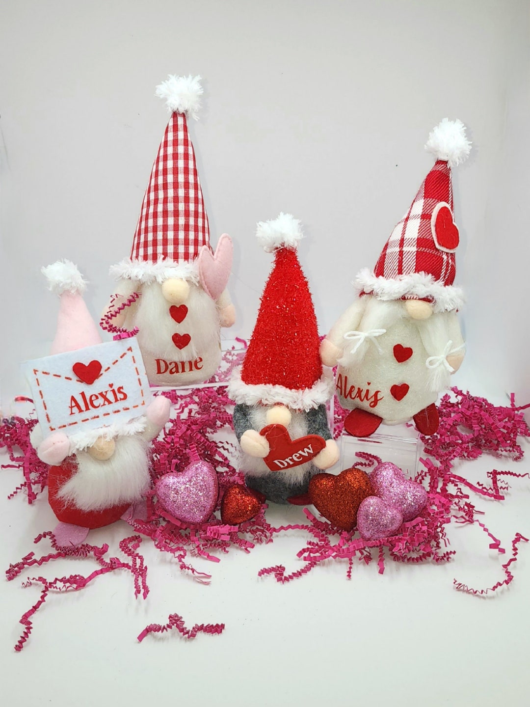 Personalized Gnomes for Valentines, Valentines Day Gnomes, Personalized ...