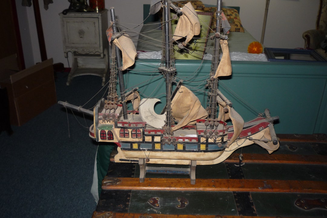 Antique Ship Model - Etsy
