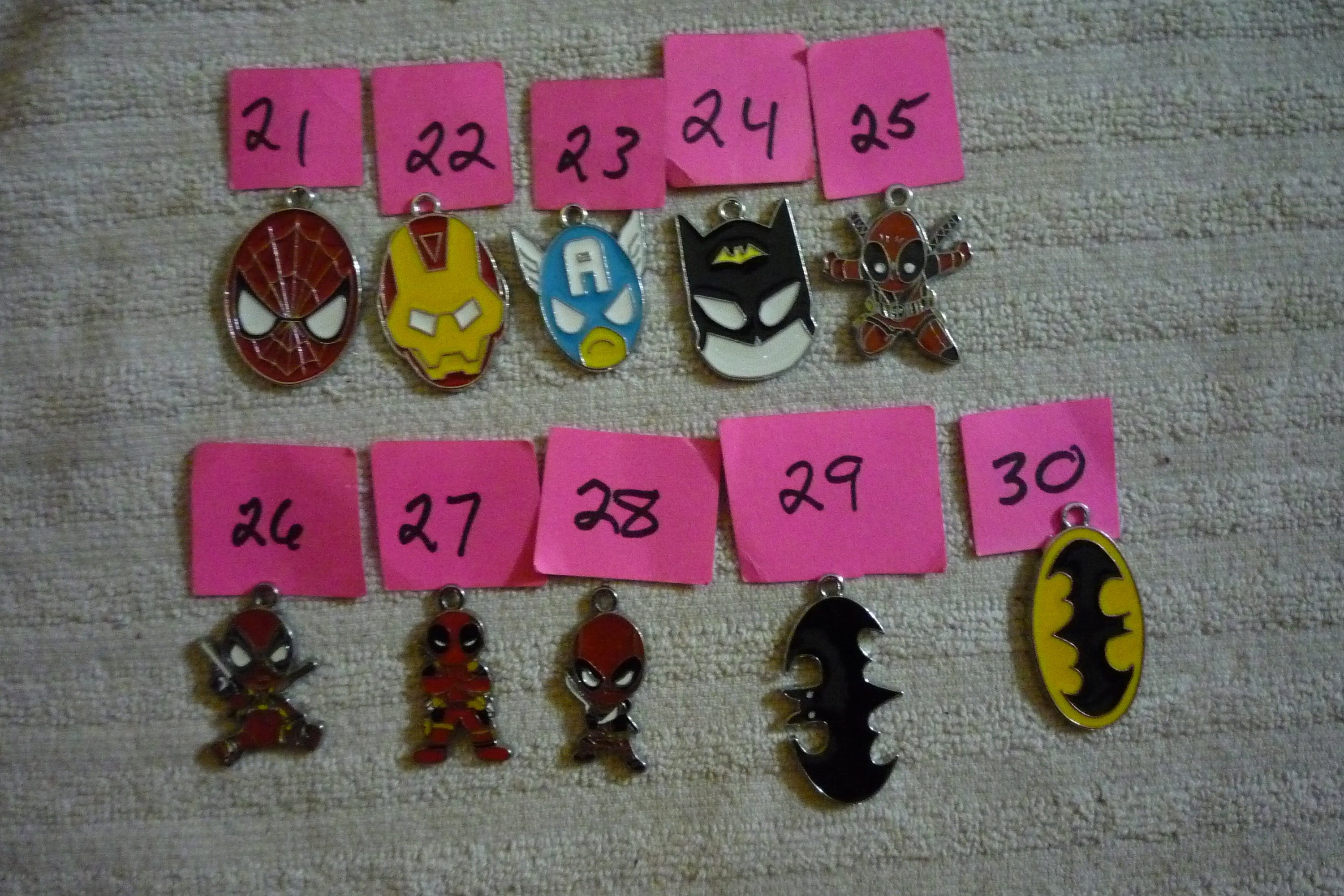 Super Hero Charms 6pc - Etsy