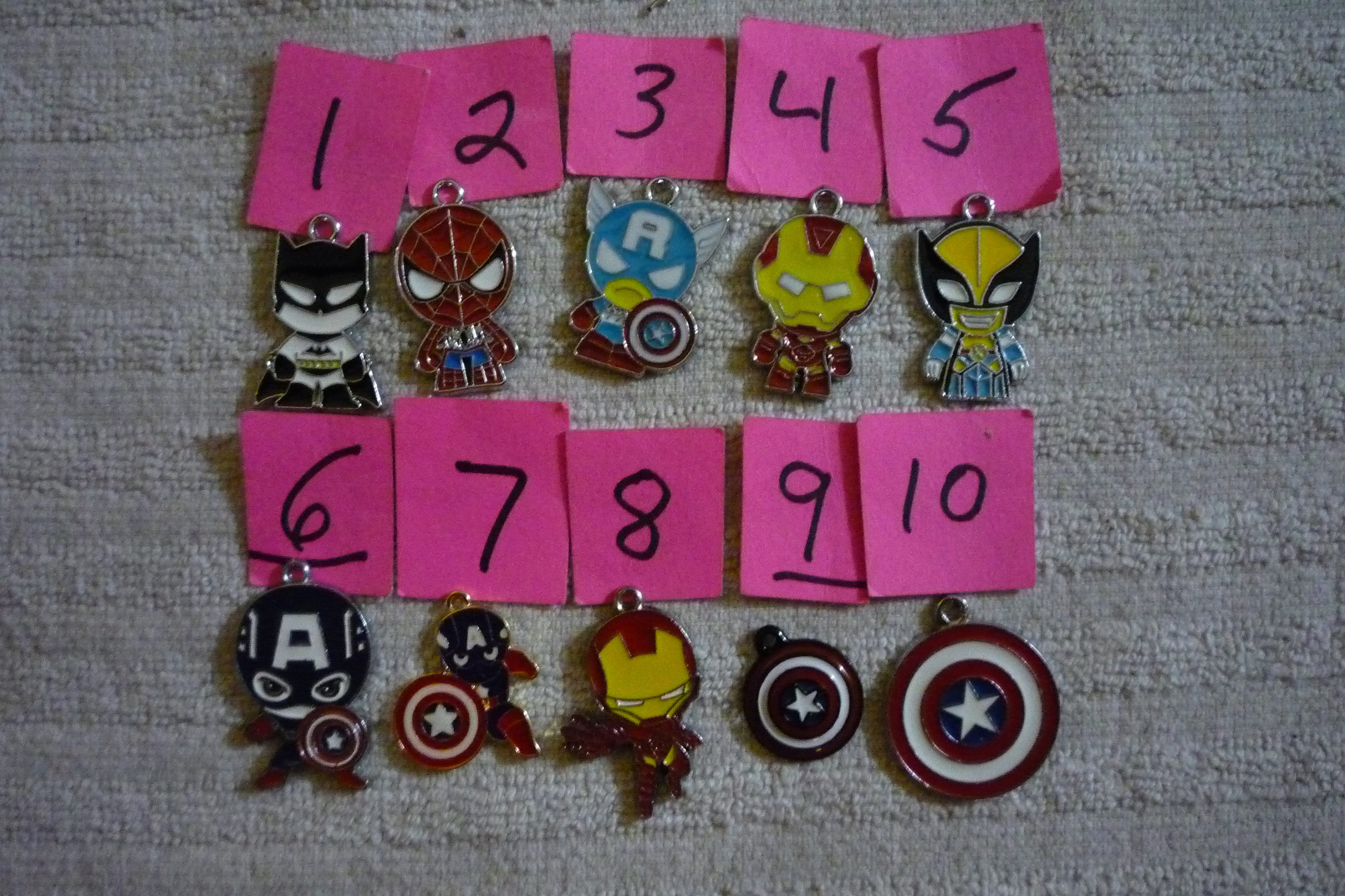 Super Hero Charms 6pc - Etsy