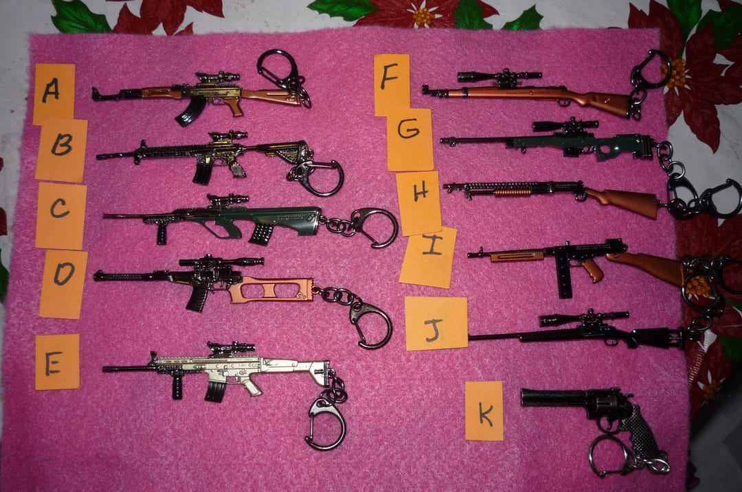 Gun Keychain - Etsy