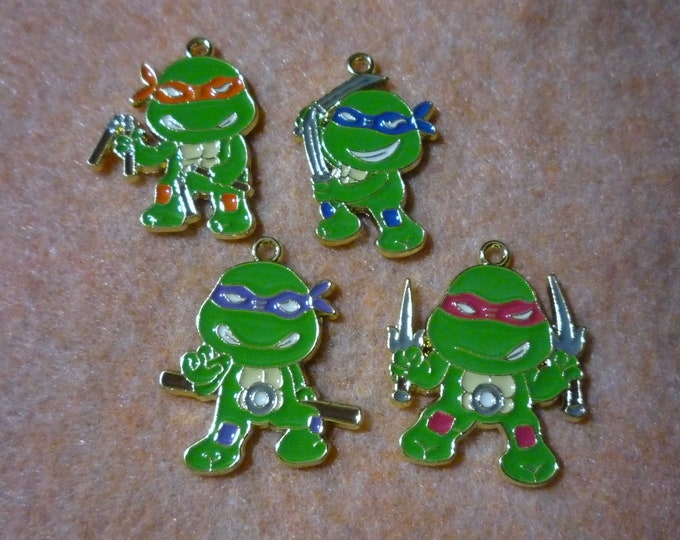 TMNT Heart Charms - Etsy
