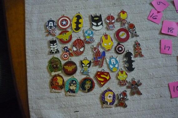 Super Hero Charms 6pc - Etsy