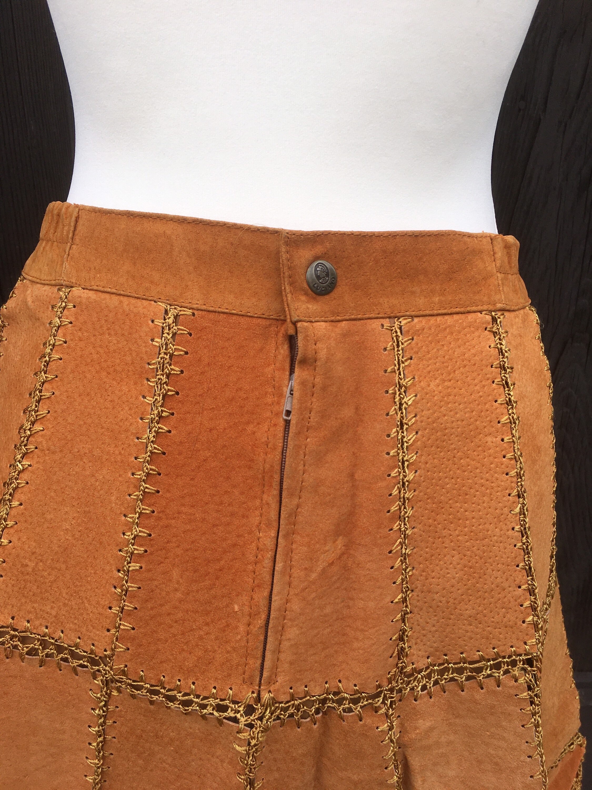 70s Suede Mini Skirt Matching Set. Women's Festival | Etsy