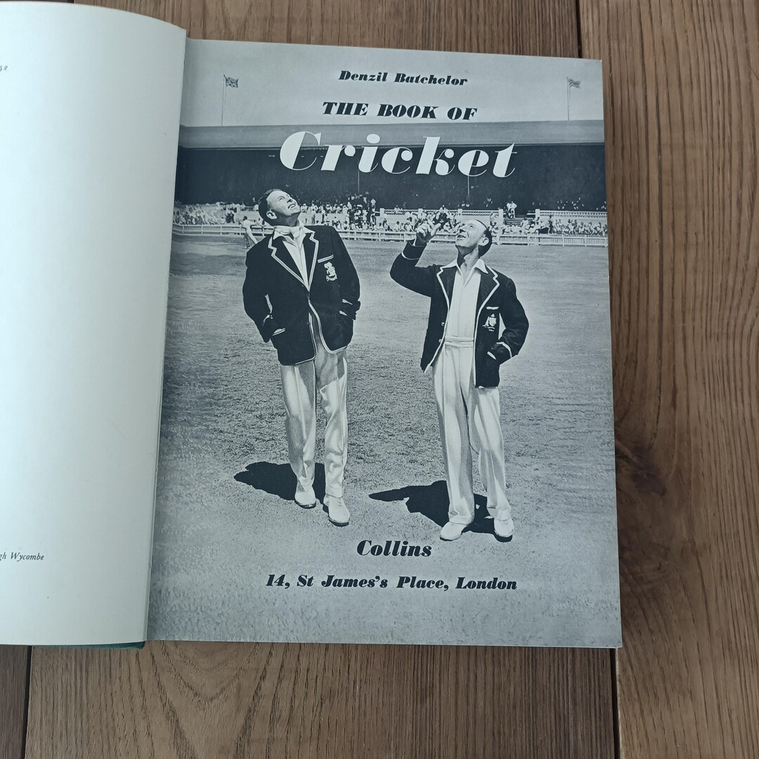 Vintage Book of Cricket 1952 Vintage Hardcover Classic Cricket History ...