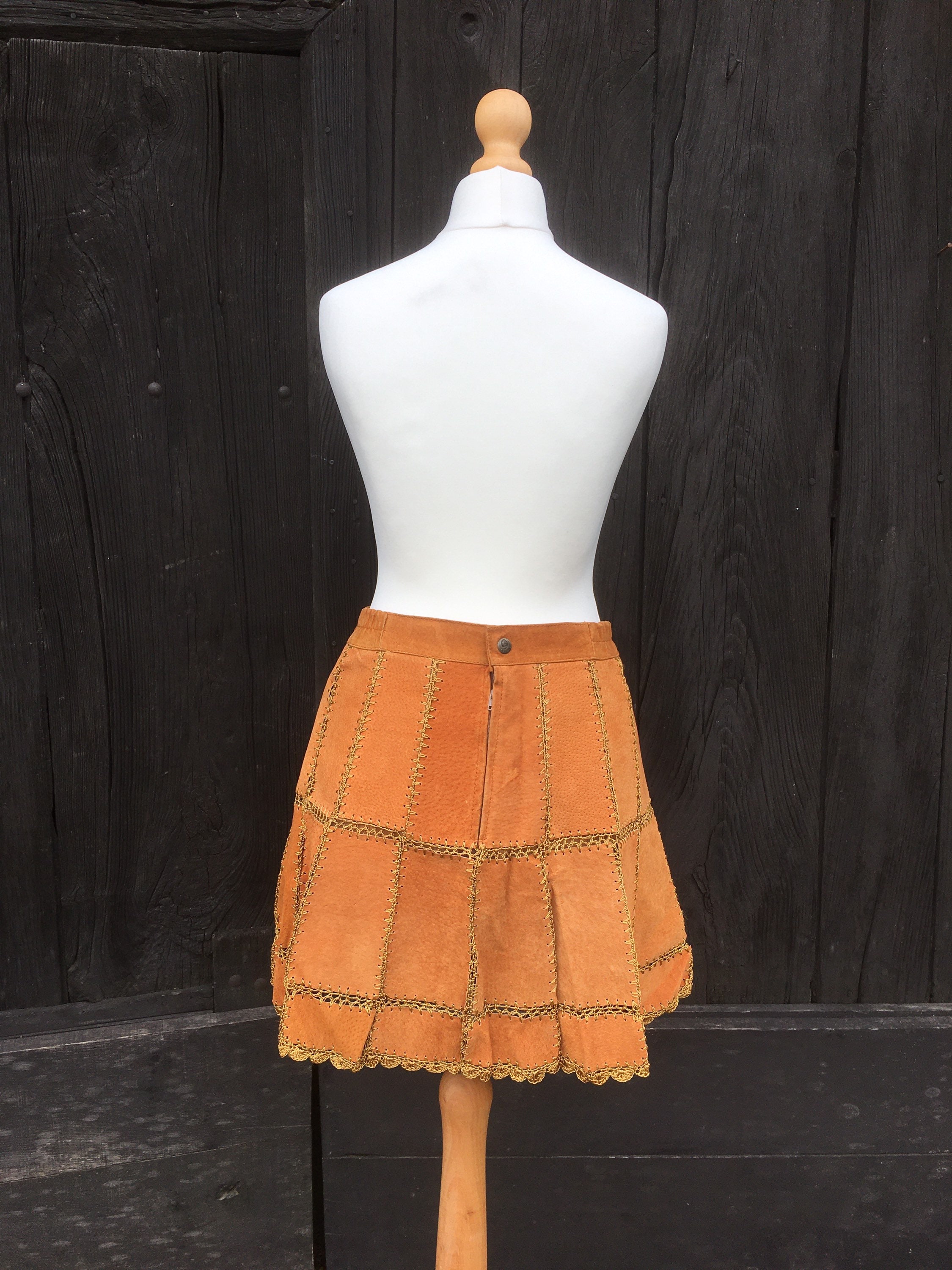 70s Suede Mini Skirt Matching Set. Women's Festival | Etsy
