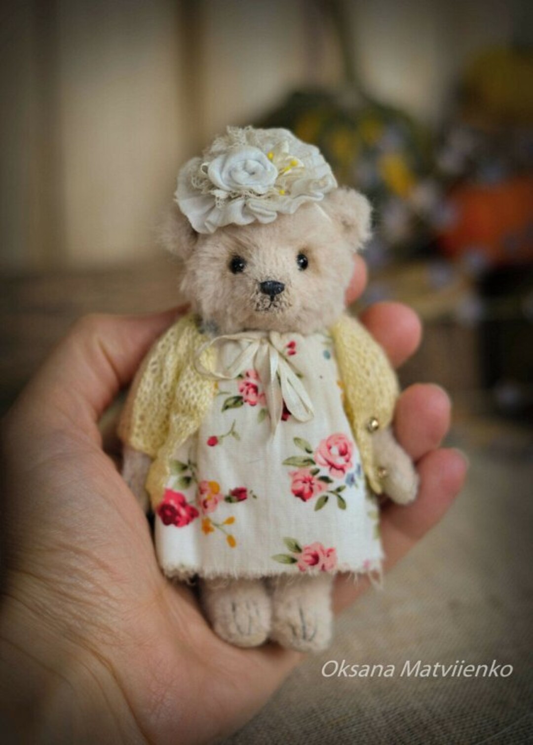 Teddy Bear Fiona 4,5in Miniature Teddy for Blythe - Etsy