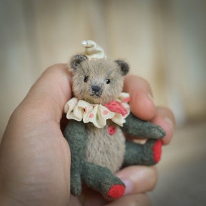 Artist Teddy Bear Collin 3in for Dollhouse - Etsy