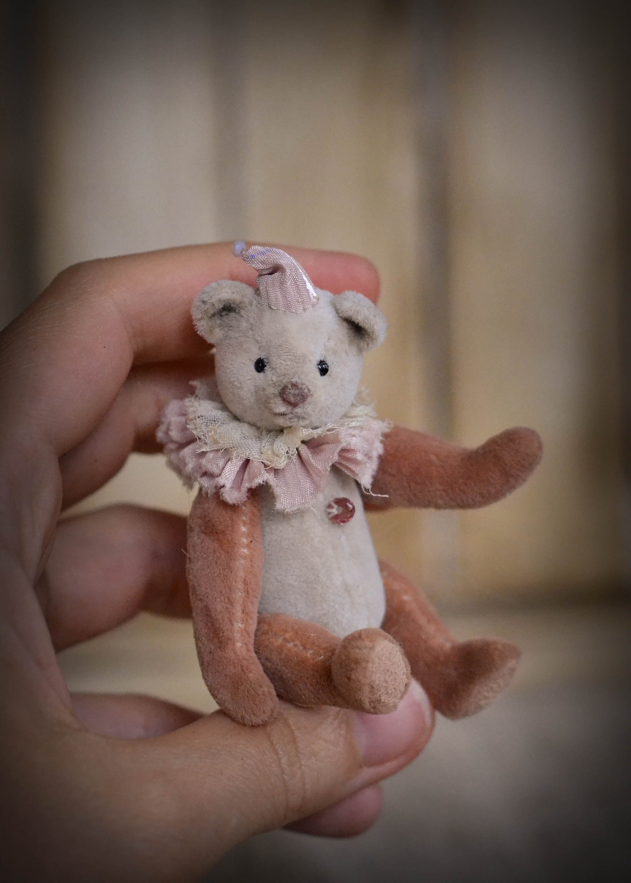 Mini Teddy Bear Clown 3in Bear for a Dollhouse - Etsy
