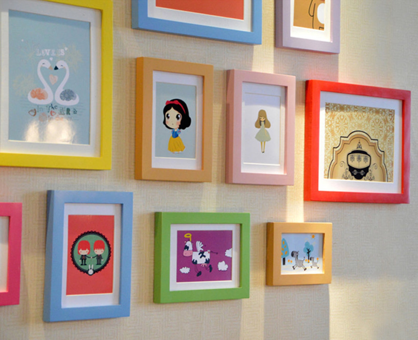 15 Pieces/set Solid Wood Picture Frame Set Colorful Frame - Etsy