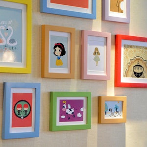 15 Pieces/set Solid Wood Picture Frame Set Colorful Frame Mixed Wall ...