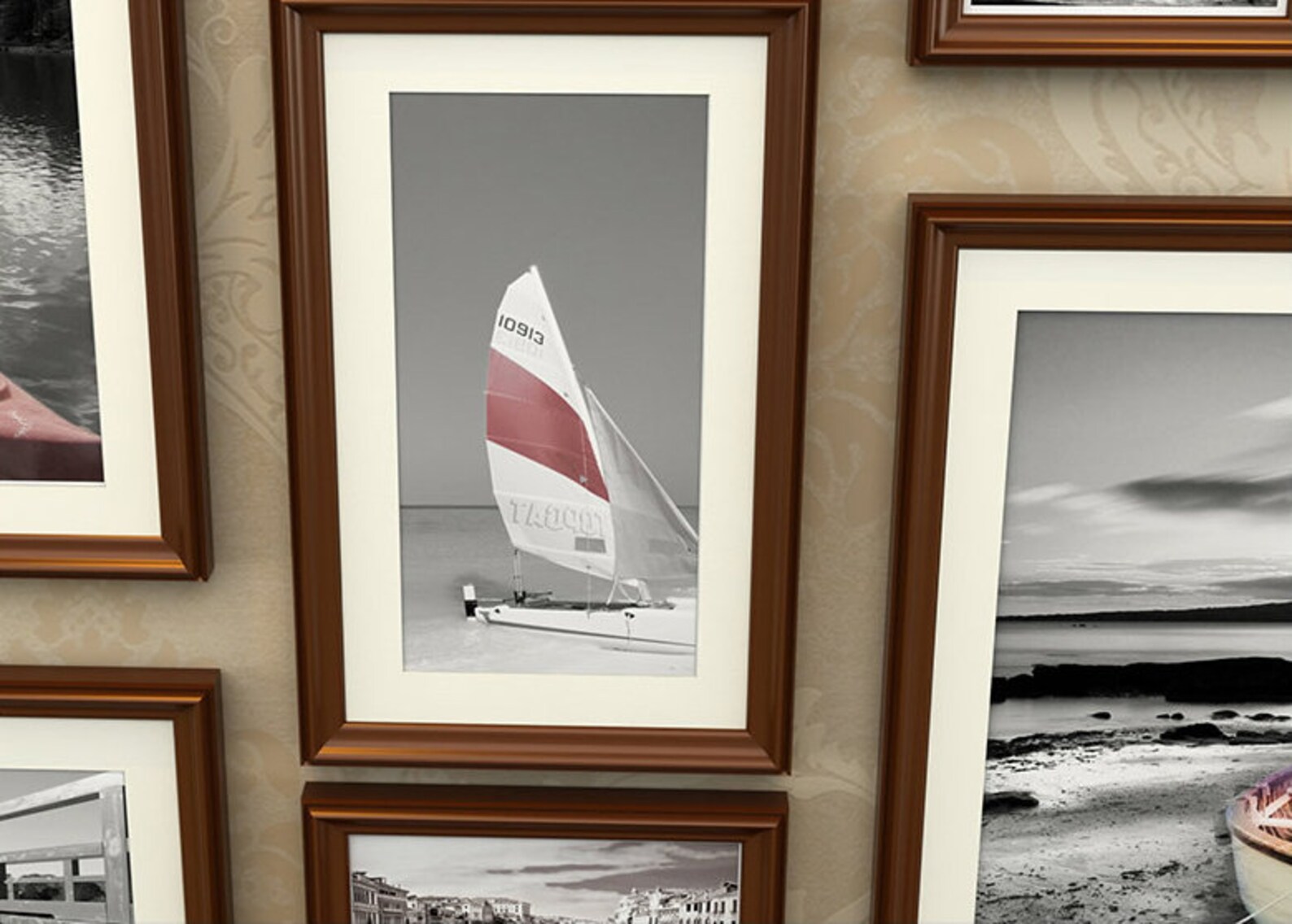 12 Piece/set Solid Wood Picture Frame Set Retro Brown European - Etsy