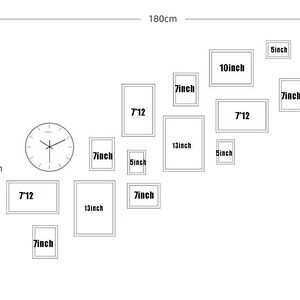 15 Pieces/set Solid Wood Picture Frame Set White Black Wall - Etsy