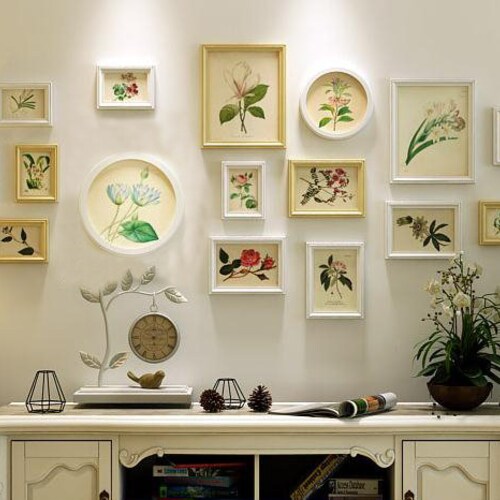 18 Pieces/set Solid Wood Picture Photo Frame Set White Black - Etsy