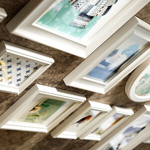 14 Pieces/set Solid Wood Picture Frame Set European White Wall - Etsy