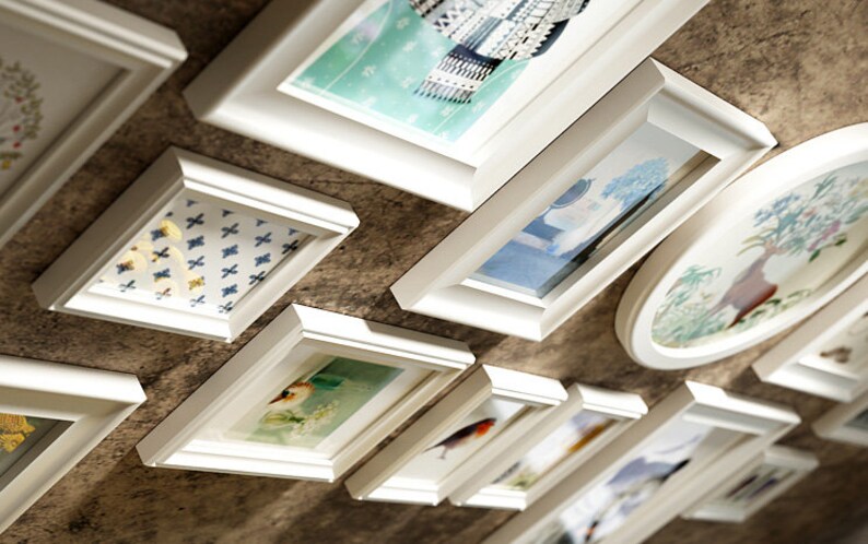 14 Pieces/set Solid Wood Picture Frame Set European White Wall - Etsy