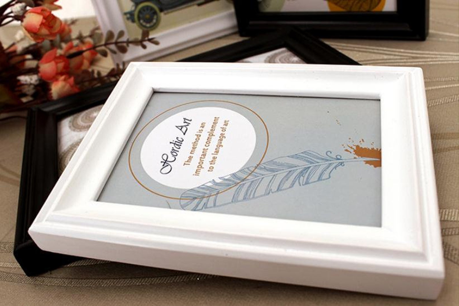 14 Pieces/set Solid Wood Picture Photo Frame Set White Black - Etsy