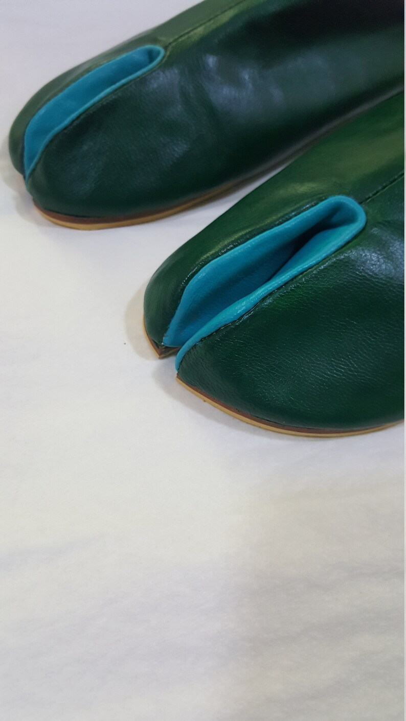 Tabi Mules Ninja Shoes Split Toe Mules green Multi Pre | Etsy