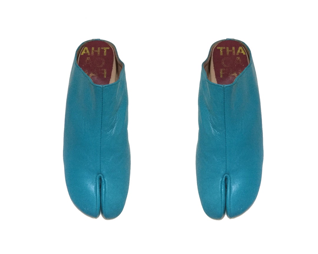 Tabi Mules, Split Toe Mules- Pre Order (blue Mix) - Etsy