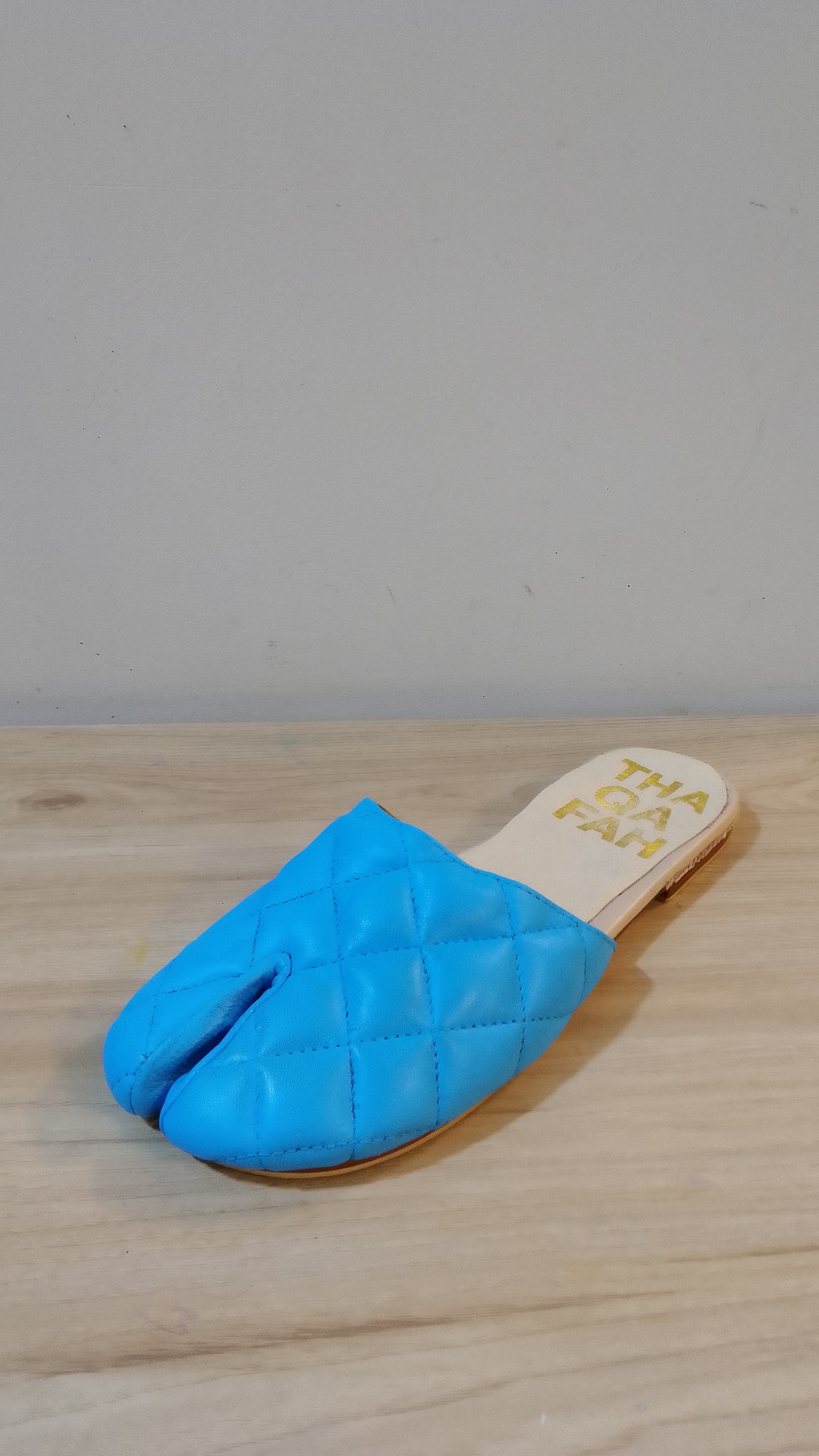 Tabi Mules, Quilted Tabi Shoes, Split Toe Mules Pre Order blue Mix - Etsy